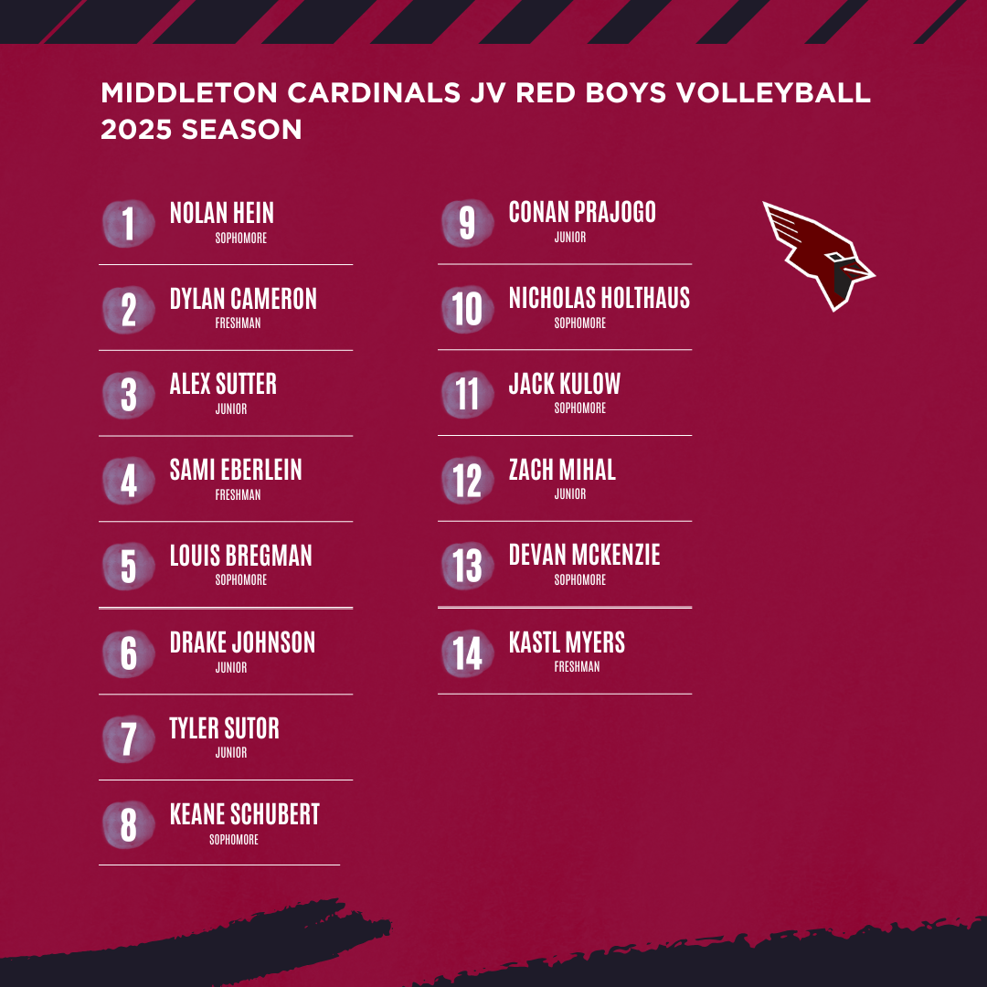 2025 JV Red – Middleton Boys Volleyball